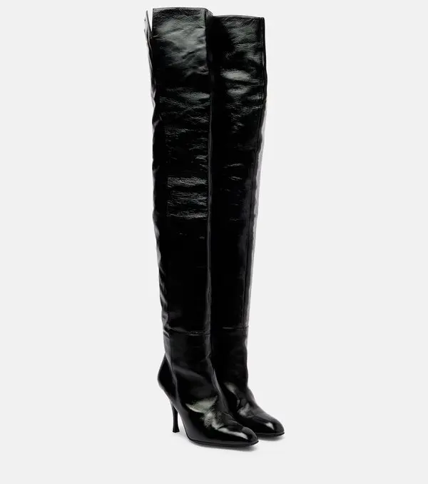 Khaite Colt 100 Leather Over-the-knee Boots - Black