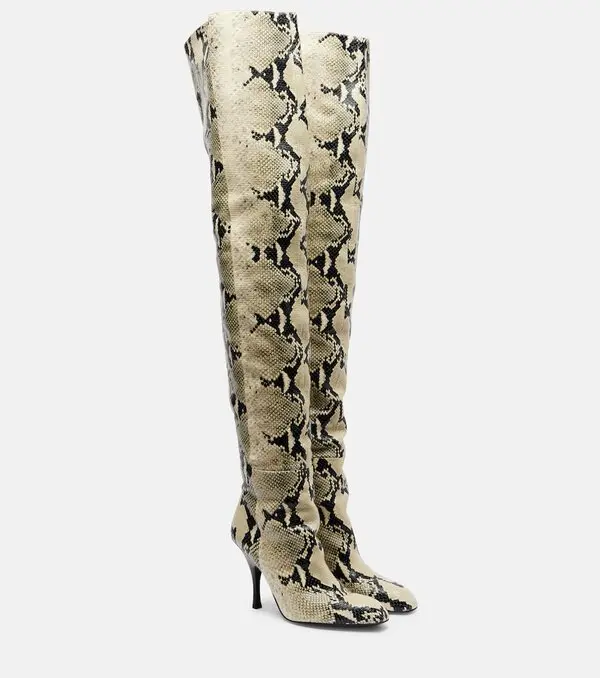 Khaite Over-the-knee Leather Boots - White