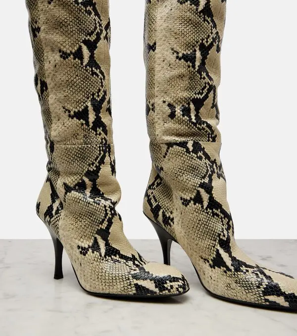 Khaite Colt 100 Leather Over-the-knee Boots - White