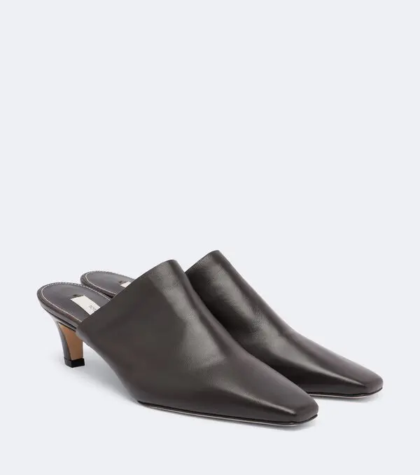 TOTEME Leather Mules - Brown