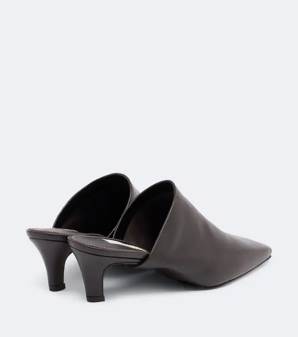 TOTEME Leather Mules - Brown