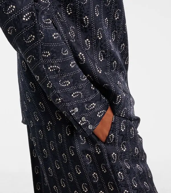 Tory Burch Paisley Jacquard Shirt - Blue