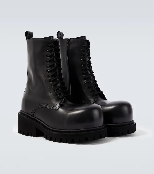 Balenciaga Stomper Leather Boots
