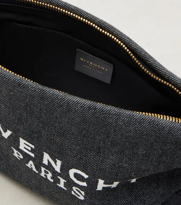 Givenchy Logo Denim Pouch - Blue