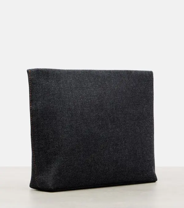 Givenchy Logo Denim Pouch - Blue