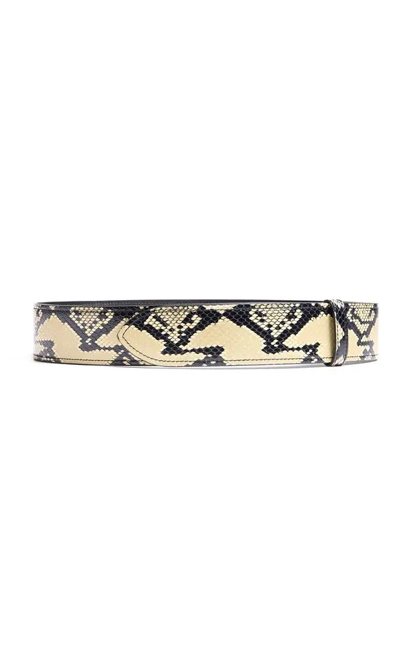 Khaite Theo Leather Waist Belt - Python