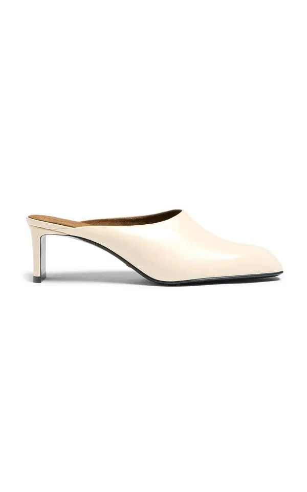 Khaite Colt Leather Mules - White
