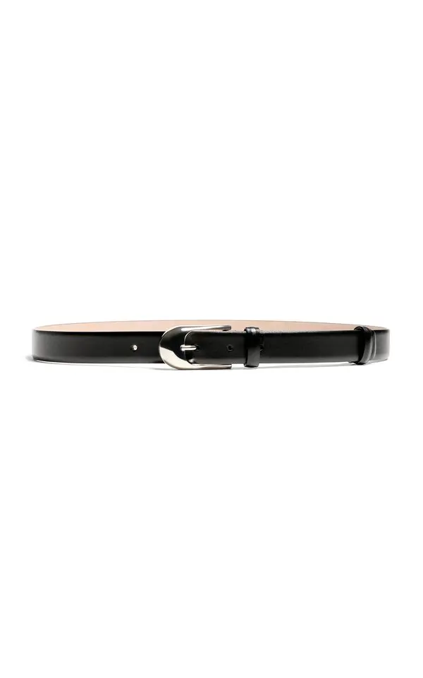 Khaite Dome Leather Belt - Black