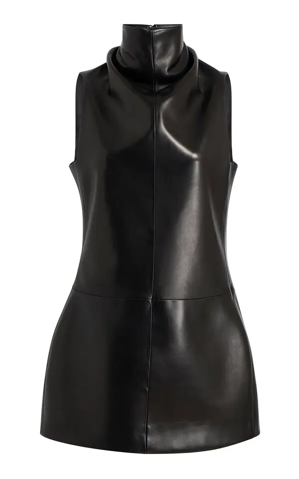 Khaite Daria Leather Mini Dress