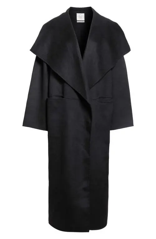 TOTEME Double Face Wool And Cashmere Coat - Black