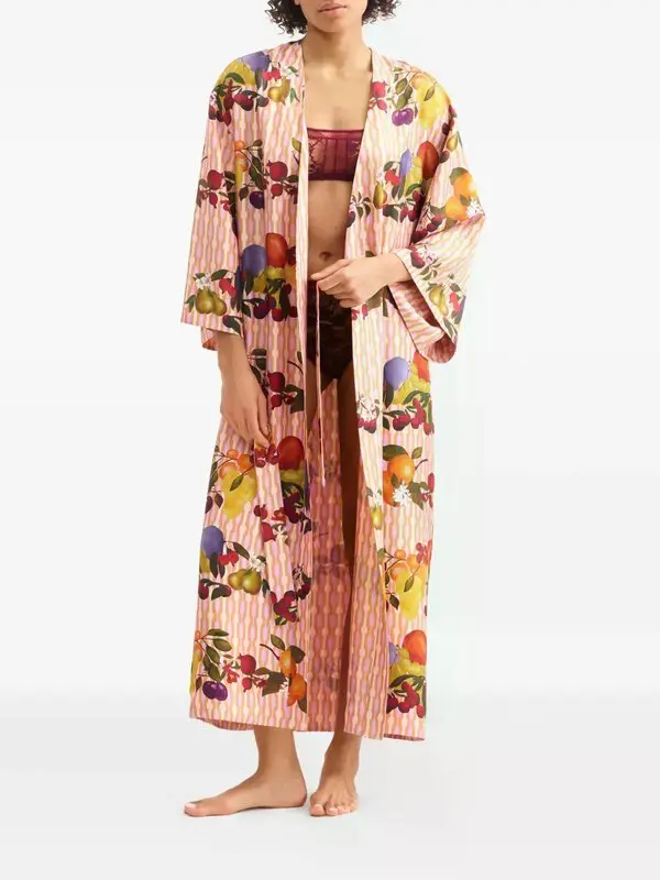 ERES Saveur Fruit-print Chain-pattern Reversible Robe