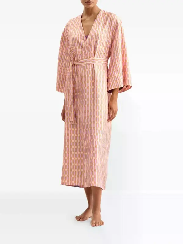 ERES Saveur Fruit-print Chain-pattern Reversible Robe