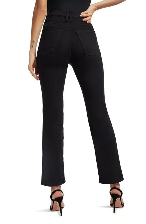 Good American High Waist Straight Leg Jeans - Black001