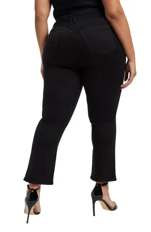 Good American High Waist Straight Leg Jeans - Black001