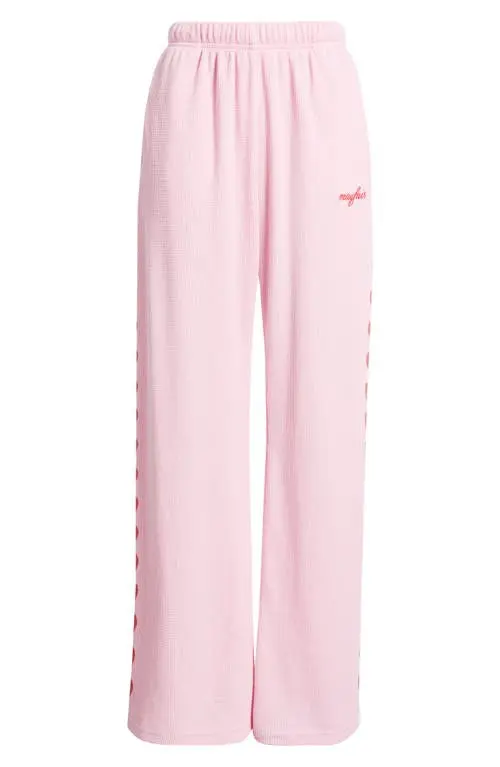 THE MAYFAIR GROUP Waffle Knit Fleece Graphic Sweatpants