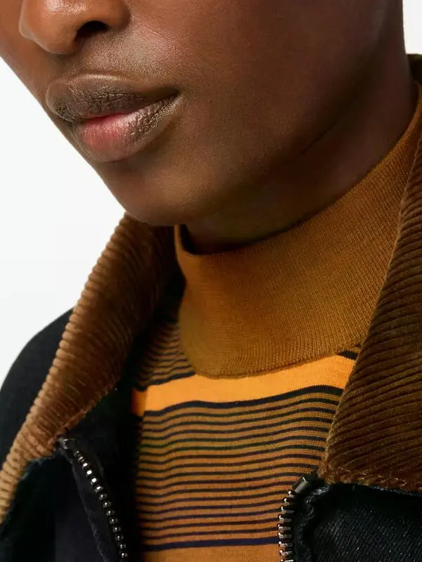 Miu Miu Contrast-collar Logo Blouson Jacket - Black