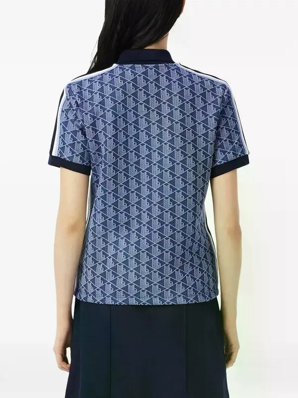 Lacoste Monogram-jacquard Polo Shirt