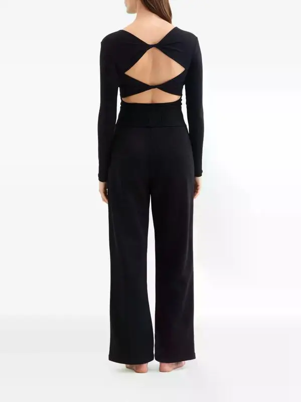ERES High Waist Ribbed Trousers - Black