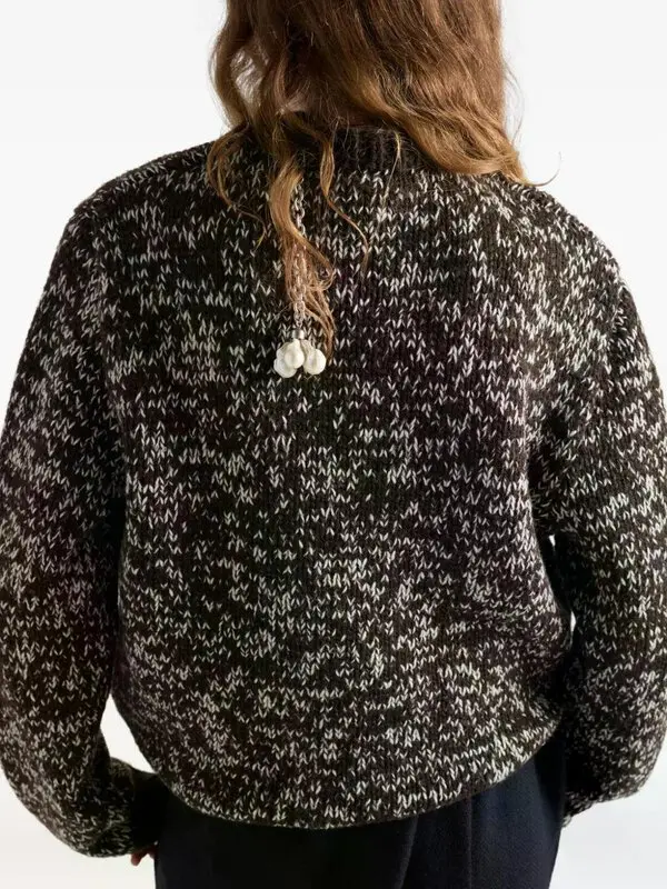 Prada Charm-embellishment Sweater - Brown