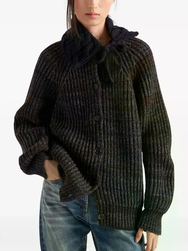 Prada Crew-neck Cardigan - Brown