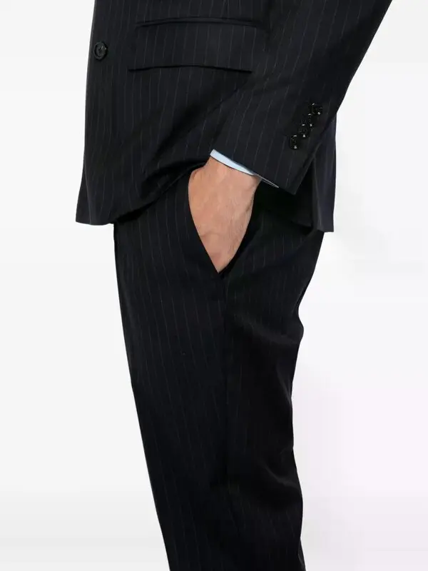 LARDINI Wool Double-breasted Suit - Blue