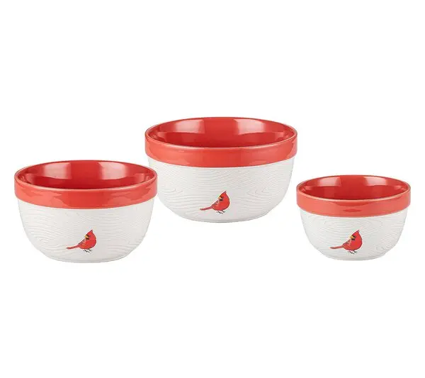 TEMP-TATIONS Seasonal Set Of Ceramic Nesting Bowls - One-color