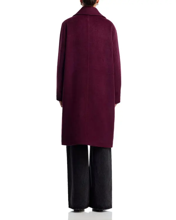 Aqua Double Breasted Coat - Cherry Lacquer