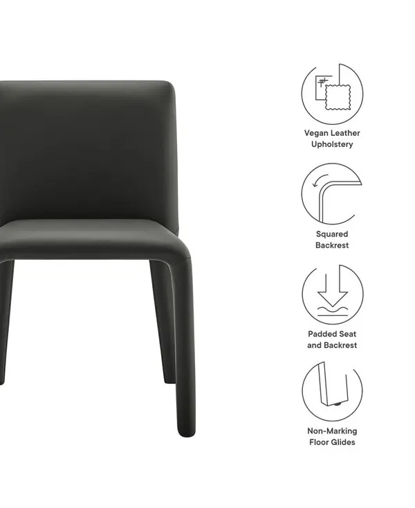 MODWAY Rhodes Upholstered Dining Chair - Black