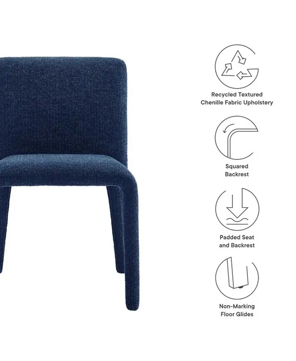 MODWAY Rhodes Upholstered Dining Chair - Navy
