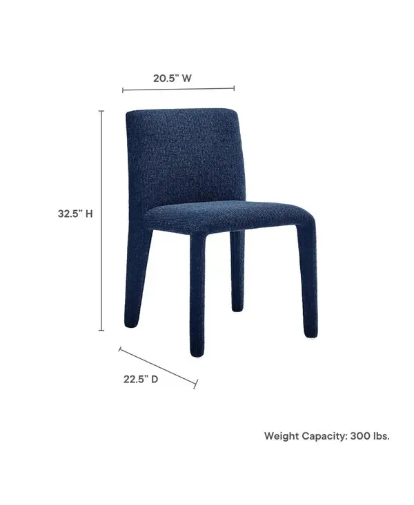 MODWAY Rhodes Upholstered Dining Chair - Navy