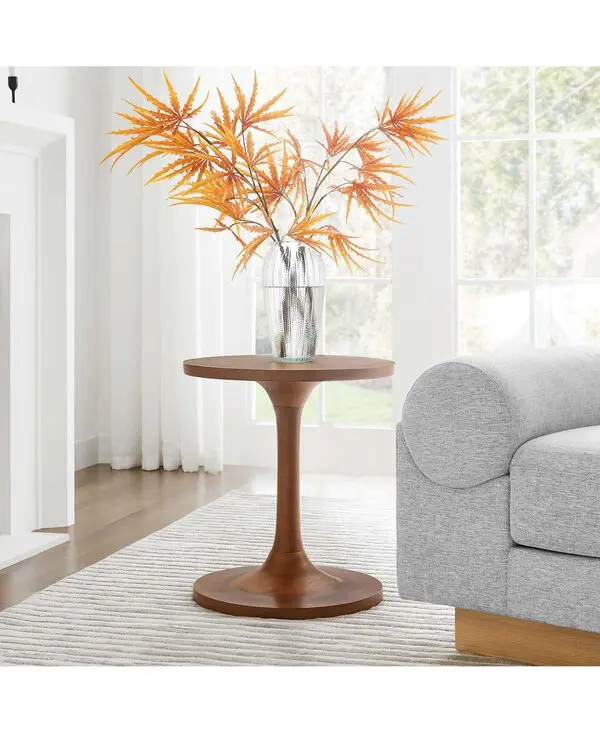 MODWAY Lina Round Wood Side Table