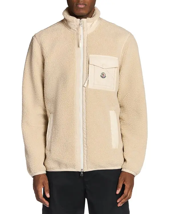 Moncler Zip Up Cardigan - Light Beige