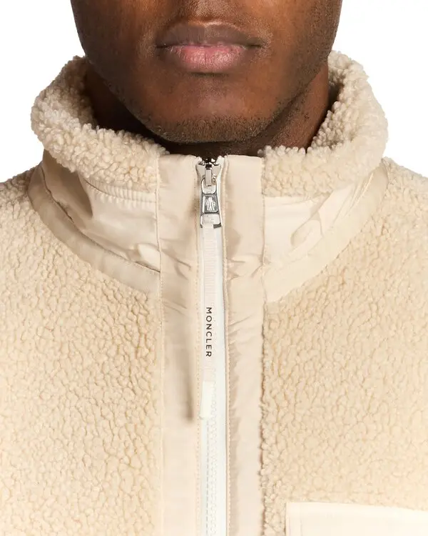 Moncler Zip Up Cardigan - Light Beige
