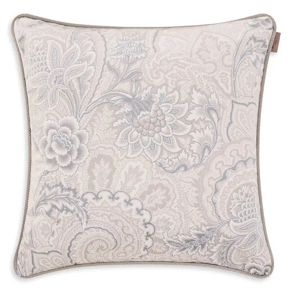 Etro Bloom Floral Velvet Embroidered Decorative Pillow, 18 X 18 - Beige