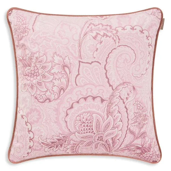 Etro Bloom Floral Velvet Embroidered Decorative Pillow, 18 X 18 - Pink