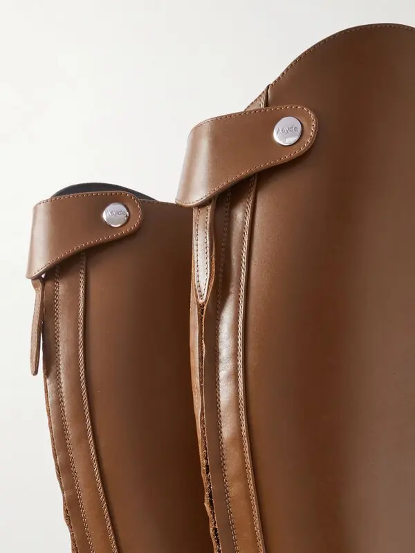 AeydĒ Hector Leather Knee Boots - Brown