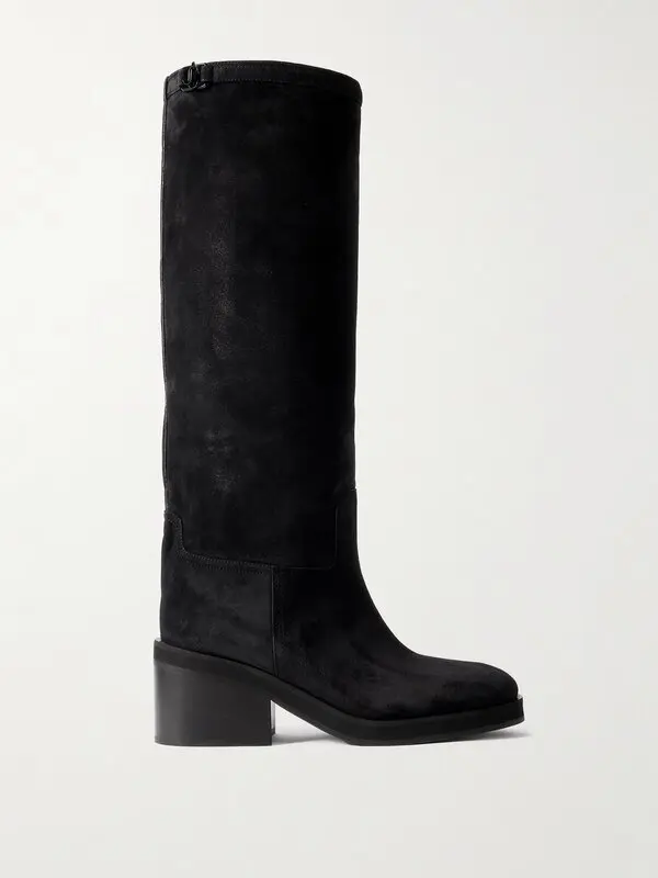JIMMY CHOO Yasmin 70 Suede Knee Boots