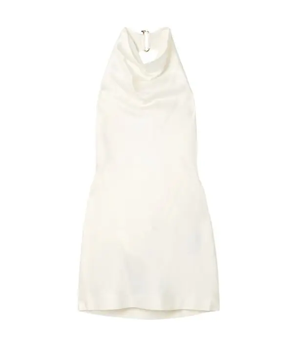 Stella McCartney Draped Satin Halterneck Top - Cream