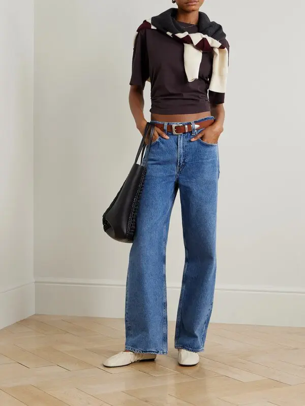 AGOLDE - Low Curve Mid-Rise Wide-Leg Jeans