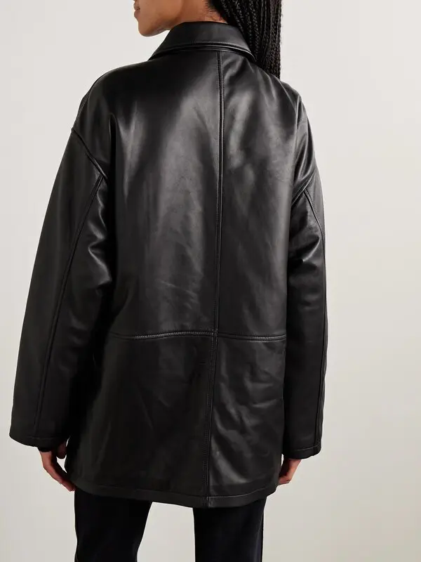 NILI LOTAN Cordel Leather Coat