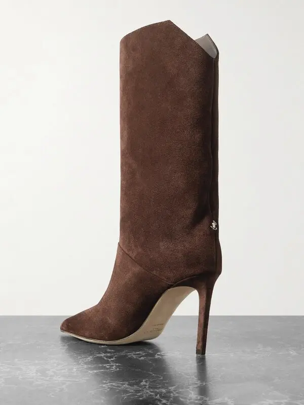 JIMMY CHOO Beren 85 Suede Boots