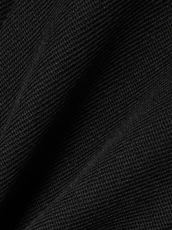 Victoria Beckham Grain De Poudre Wool Pleated Wide-leg Pants - Black