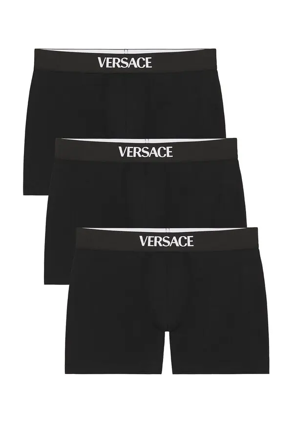Versace 3 Pack Trunk In White - Black