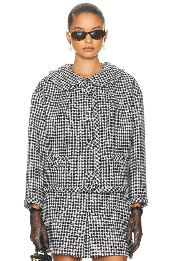 Marc Jacobs Gingham Tweed Jacket