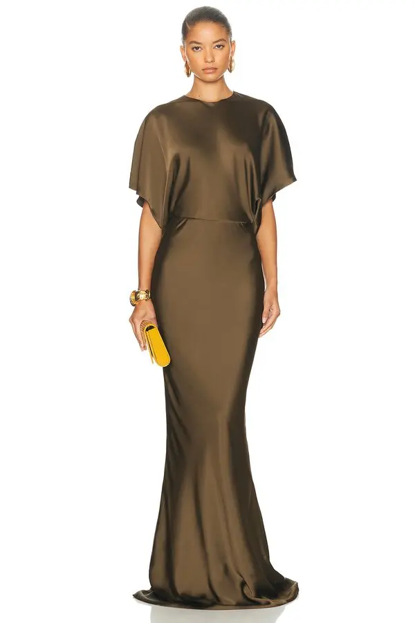 Norma Kamali Reverse Obie Gown - Bark