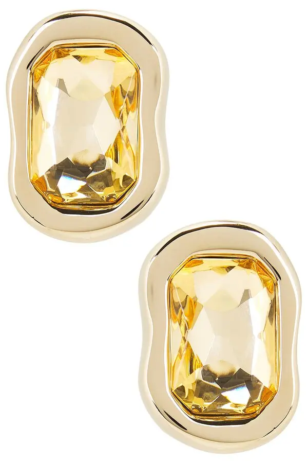 Givenchy Sculptural Earrings - Brown & Golden