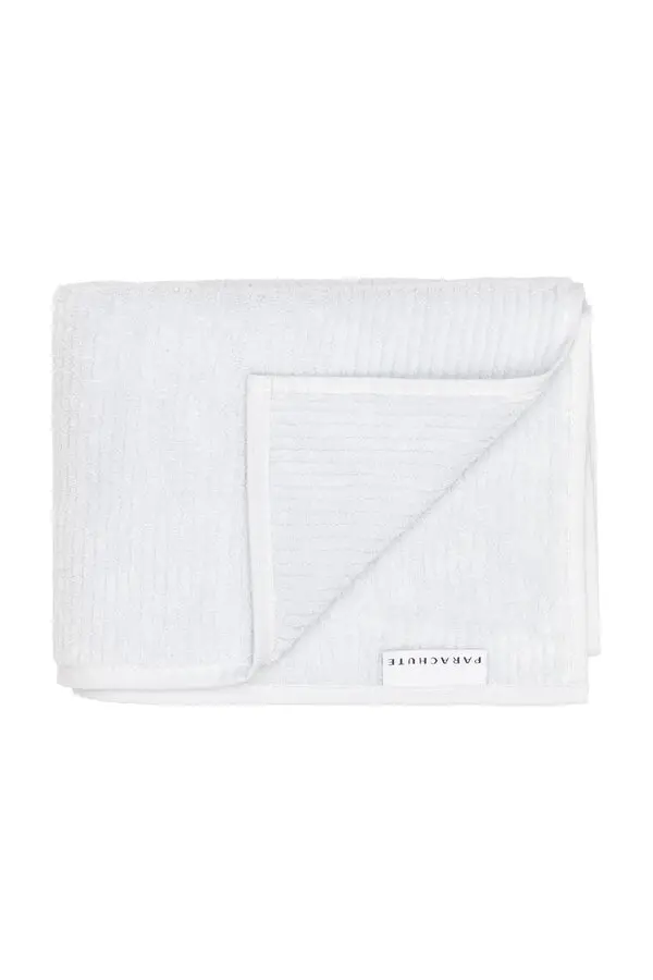 PARACHUTE Soft Rib Hand Towel In White - Lagoon
