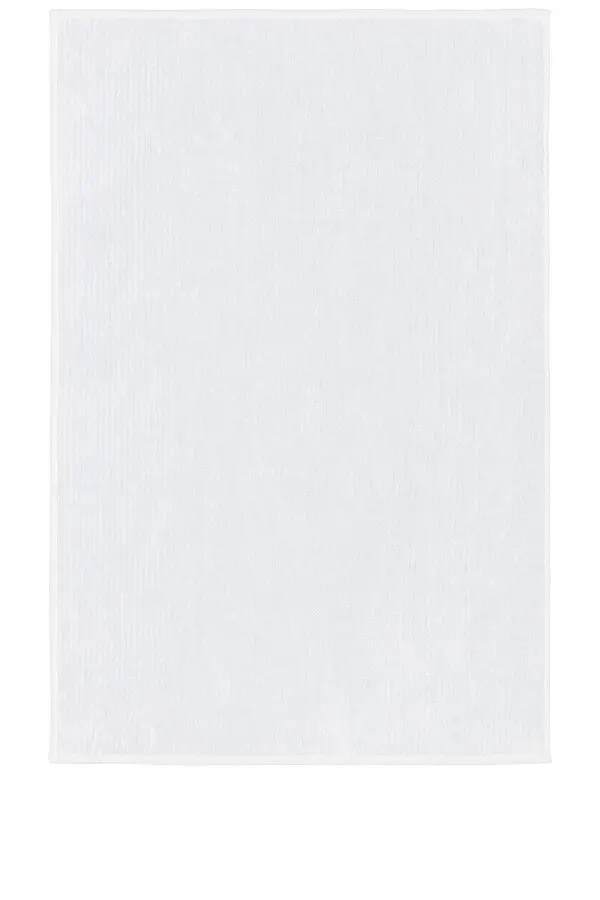 PARACHUTE Soft Rib Hand Towel In White - Lagoon