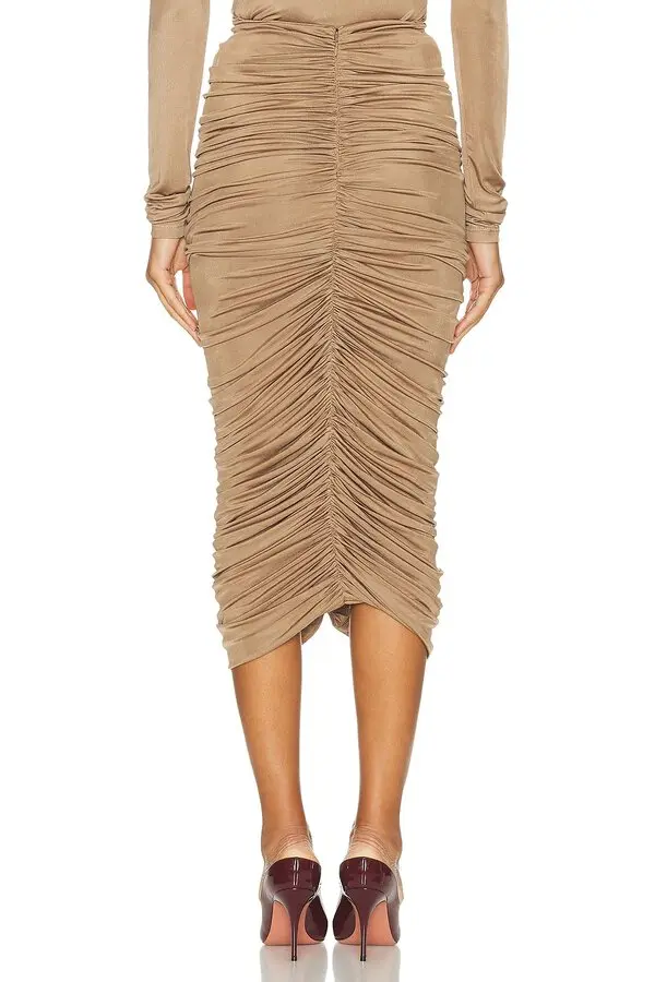 SEV Ruched Virgin Wool Skirt