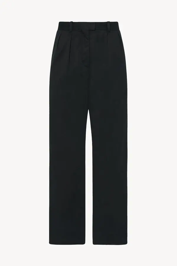 THE ROW Alfidis Pant In Cotton And Cashmere - Black